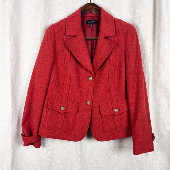 Talbots | Jackets & Coats | Talbots Equestrian Heathered Shetland ...